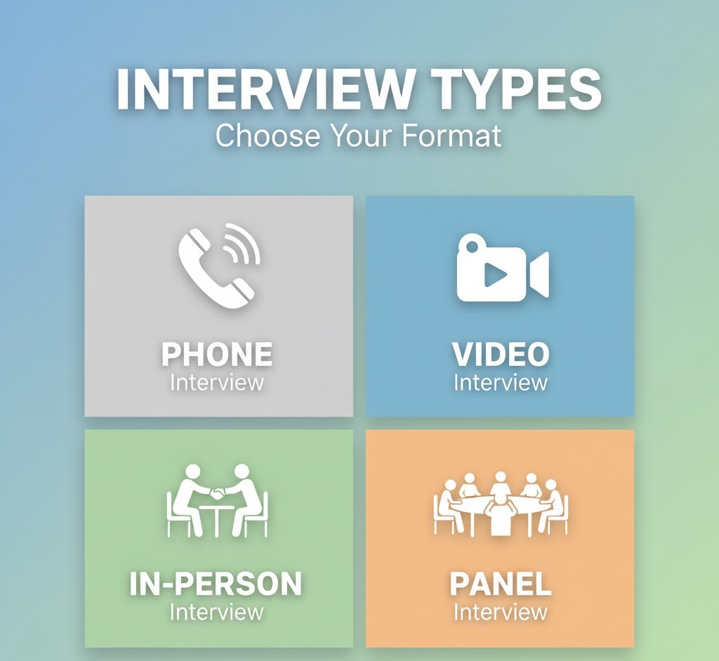 Interview Types: Phone, Video, In-Person, Panel - The Recruiting Collective